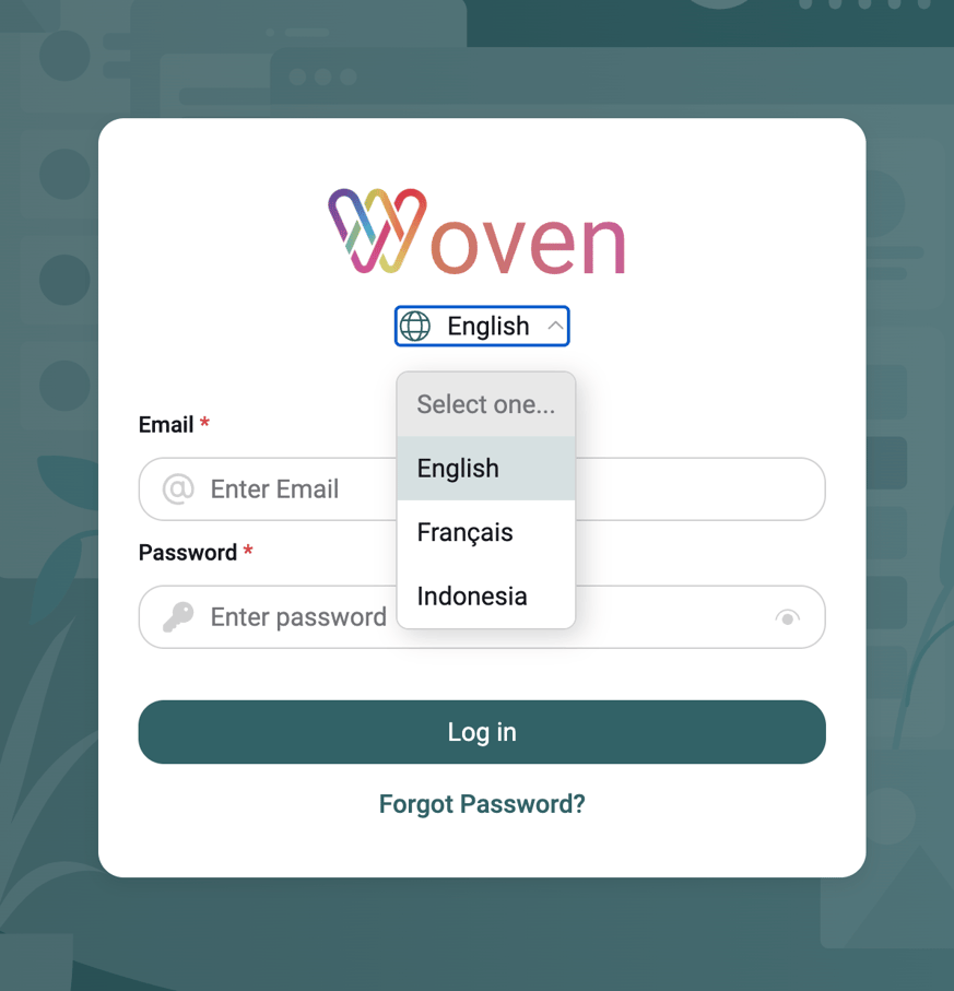 How do I log in to Woven?