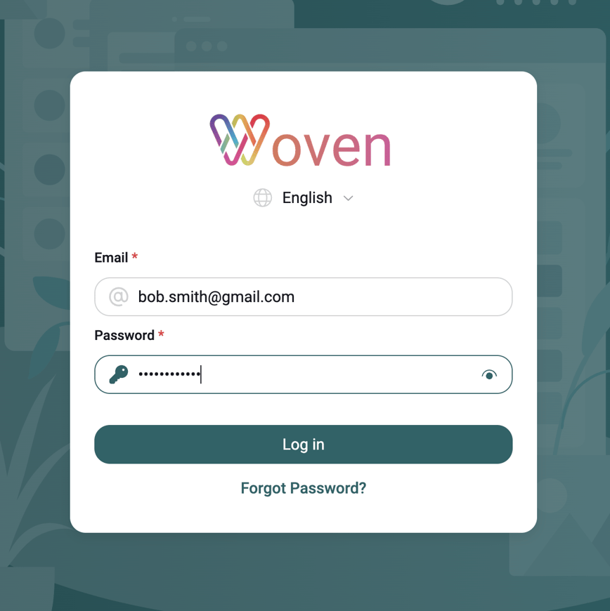 How do I log in to Woven?